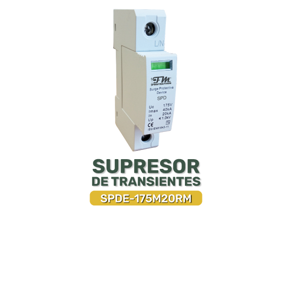Supresor de Transientes Trifásico SPDE 175M20RM/4 - FM Electrodo